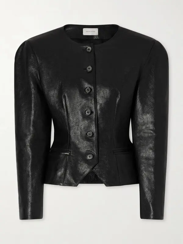 Magda Butrym Paneled Leather Jacket