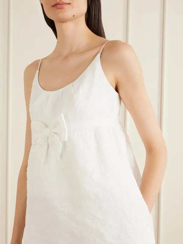 SHUSHU/TONG Bow-detailed Taffeta Mini Dress