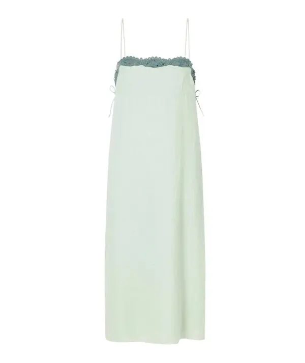 Posse Darya Lace-trimmed Midi Dress - Green