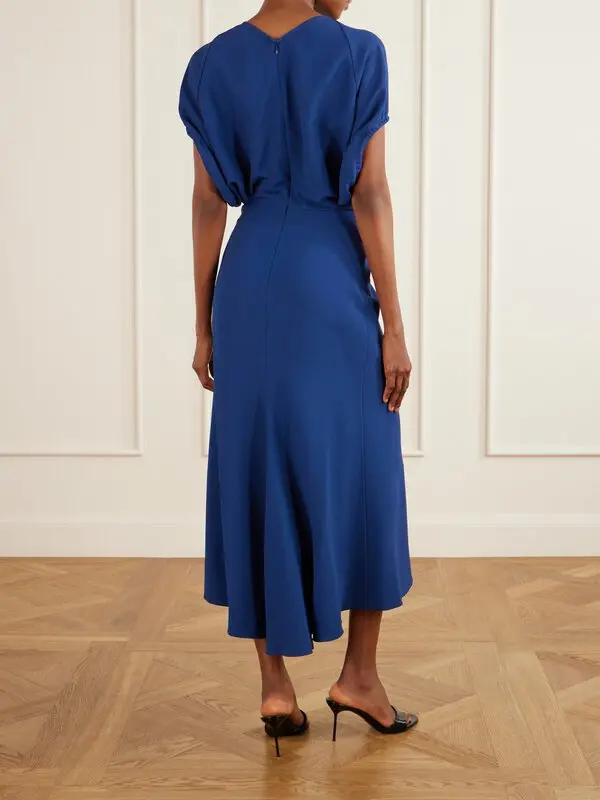 Victoria Beckham Edith Crepe Midi Dress