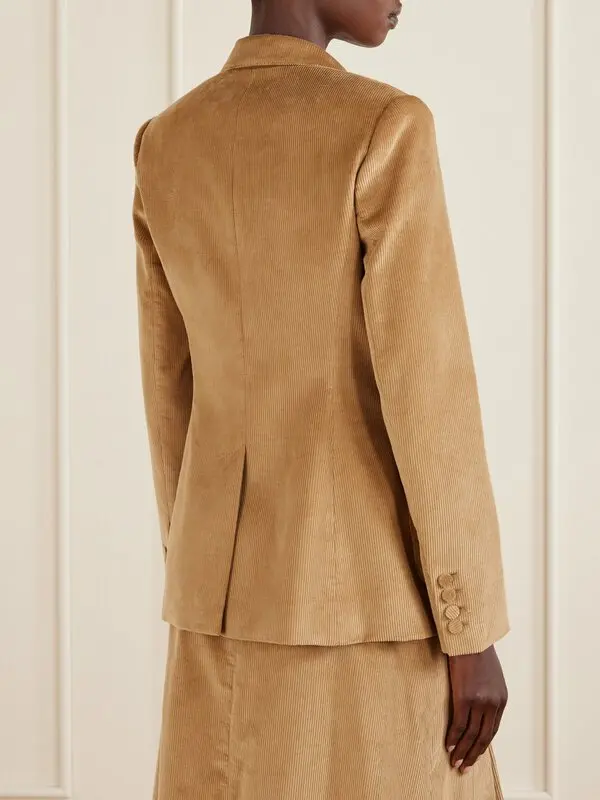 Gabriela Hearst Louisa Cotton Ribbed Blazer - Neutrals