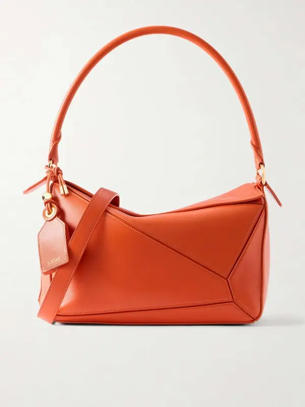 Loewe Small Leather Shoulder Bag - Bright Orange