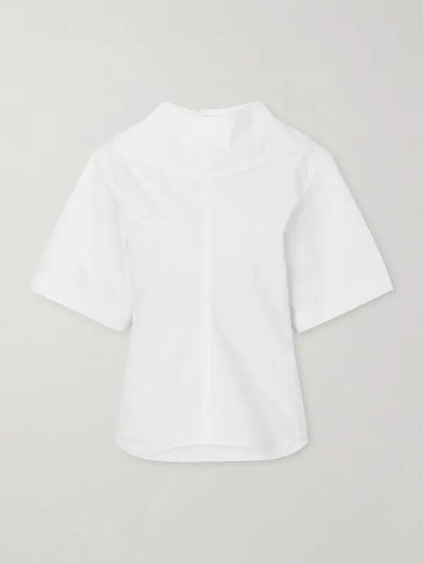 Bottega Veneta Paneled Cotton Shirt - White