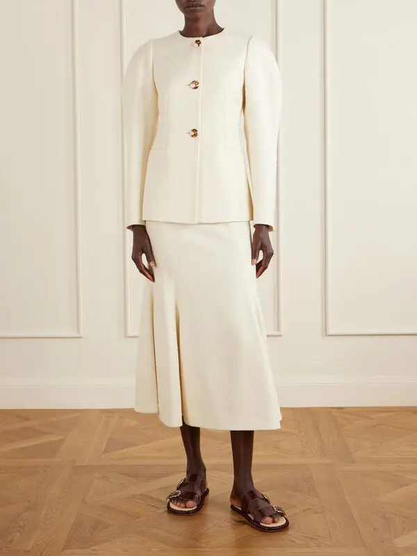 Gabriela Hearst Patterson Midi Skirt - Neutrals