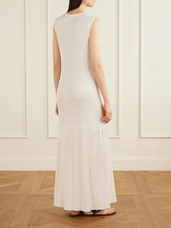 Veronica De Piante Gabby Ribbed-knit Jersey Maxi Dress