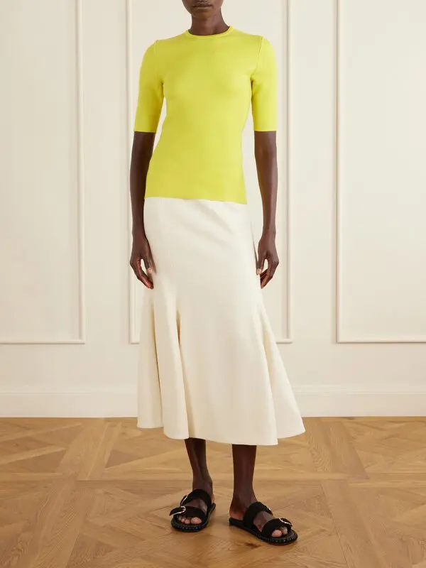 Gabriela Hearst Axis Wool Knitwear Short Sleeve Sweater