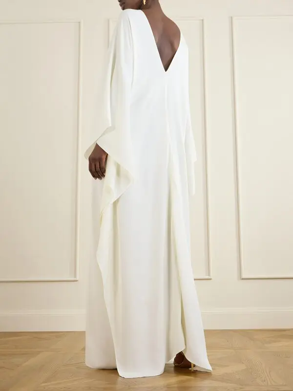 TALLER MARMO Sahara Lace-up Cady Gown - Neutrals