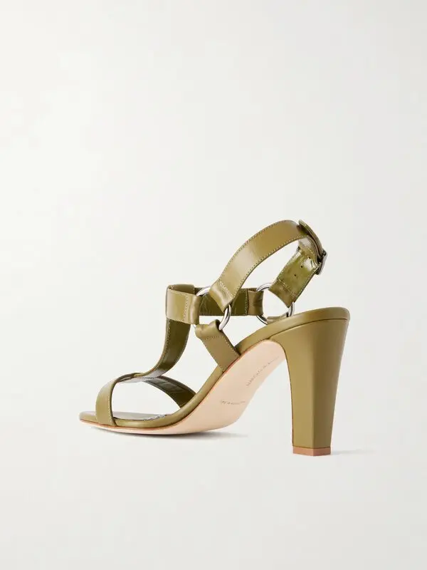 Manolo Blahnik Miona Leather Sandals
