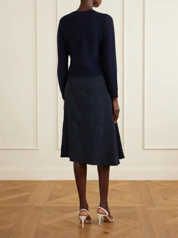 Erdem Embroidered Wool-blend Cardigan - Blue