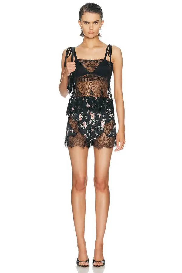 Dolce & Gabbana Tie Strap Sheer Camisole Top