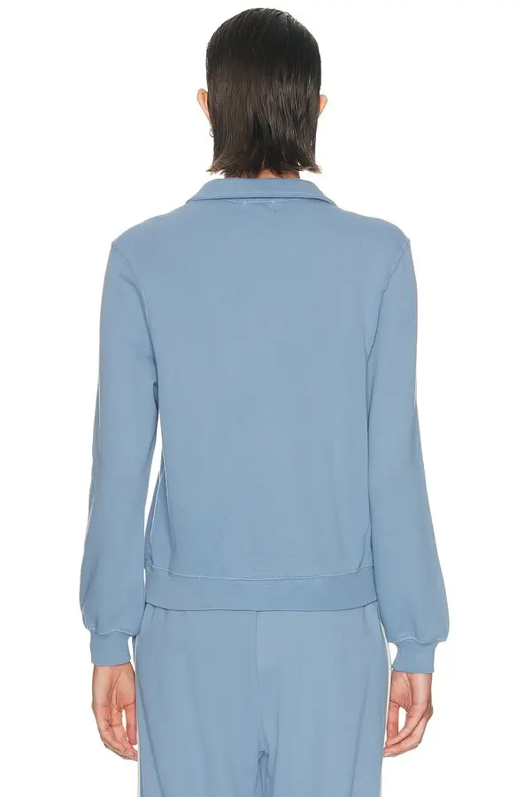Donni. The Eco Terry Polo Sweatshirt - Cornflower