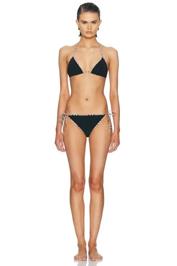 Burberry Halterneck Bikini Set - Black