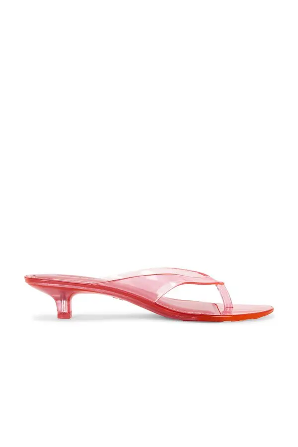 SKIMS Jelly Thong Kitten Heel Sandals - Melon
