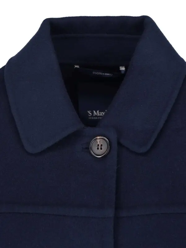 Chloé Short Virgin Wool Coat - Blue