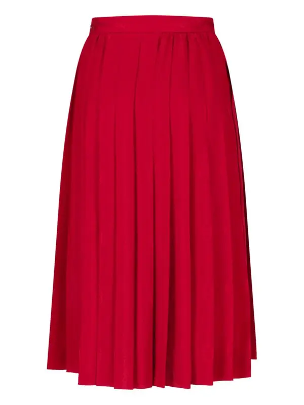 Gucci Jacquard Silk Midi Skirt - Red