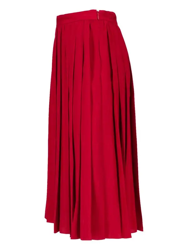 Gucci Jacquard Silk Midi Skirt - Red