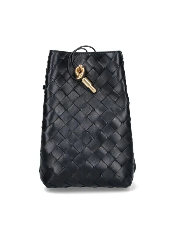 Bottega Veneta Andiamo Smartphone Holder - Black