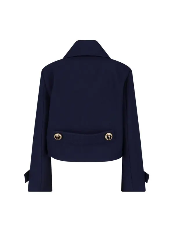 Balenciaga Cropped Double-breasted Caban Jacket