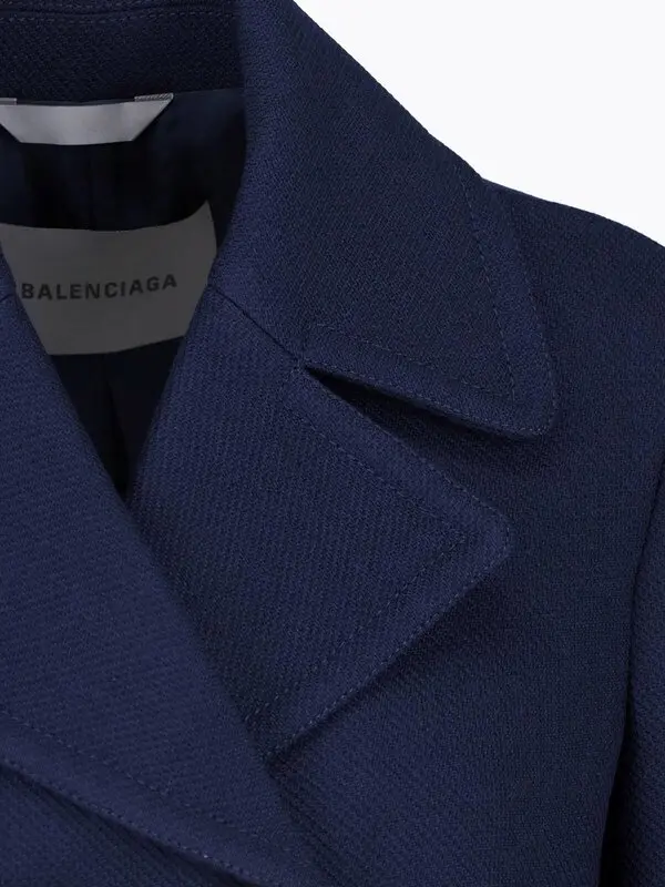Balenciaga Cropped Double-breasted Caban Jacket