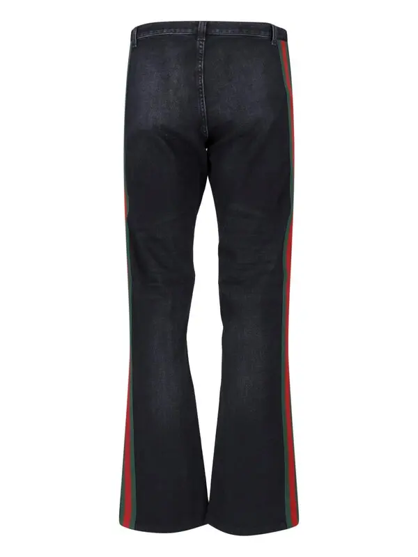 Gucci Flared Jeans 'web - Black