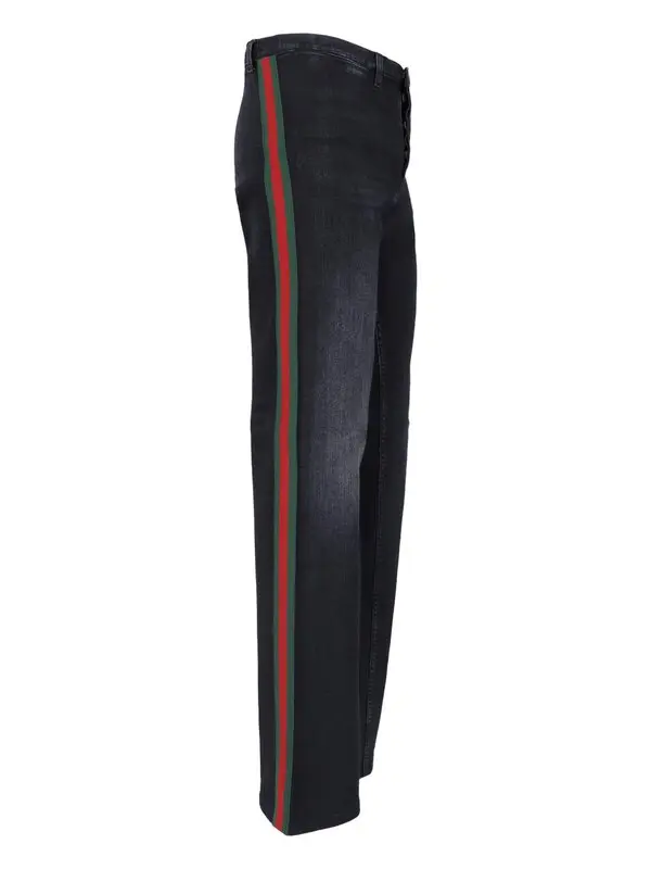 Gucci Flared Jeans 'web - Black