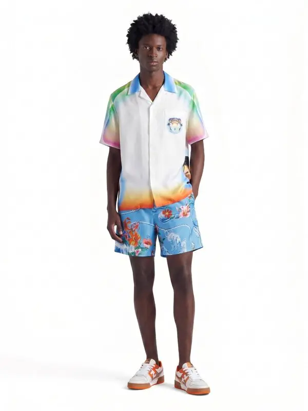 Gucci Printed Silk Swim Shorts