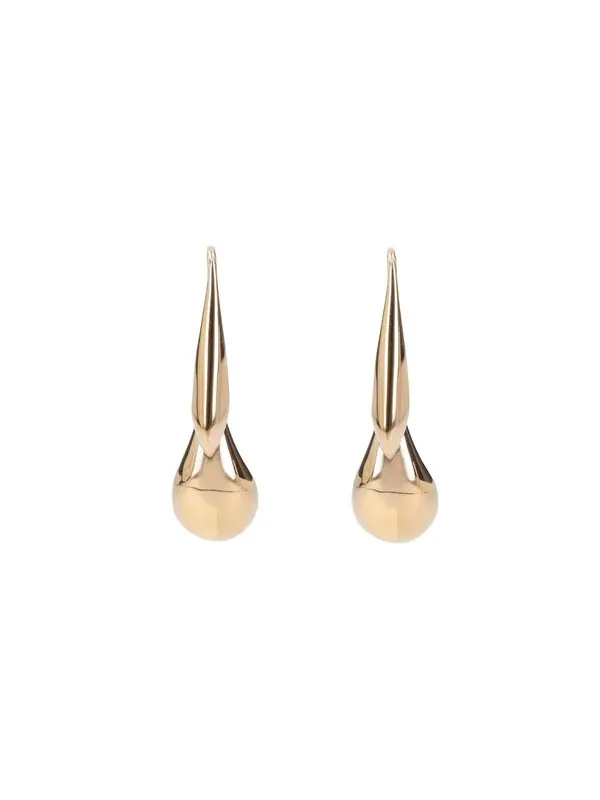 Bottega Veneta Plated Silver Sculptural Earrings