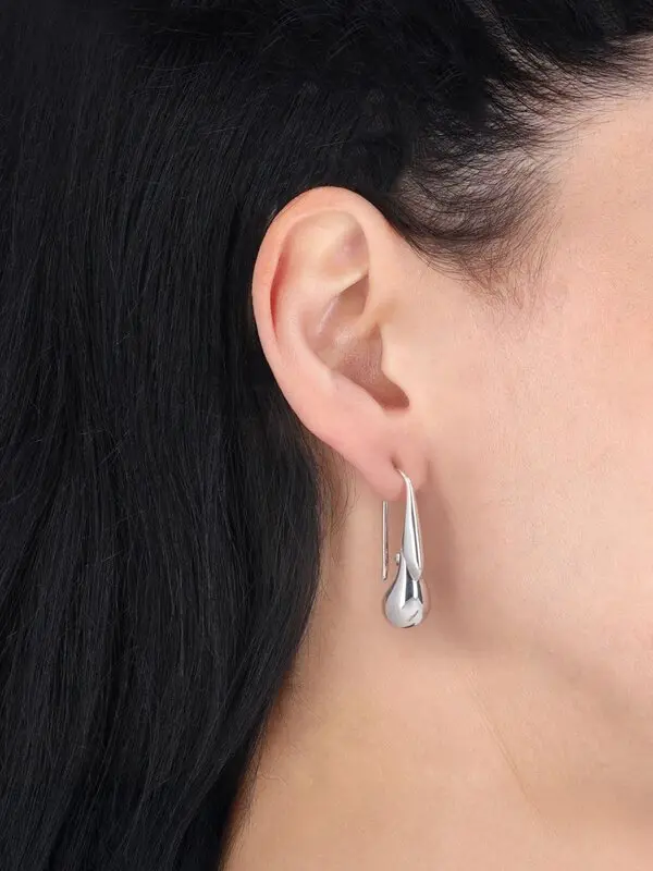 Bottega Veneta Sculptural Drop Earrings - Silver