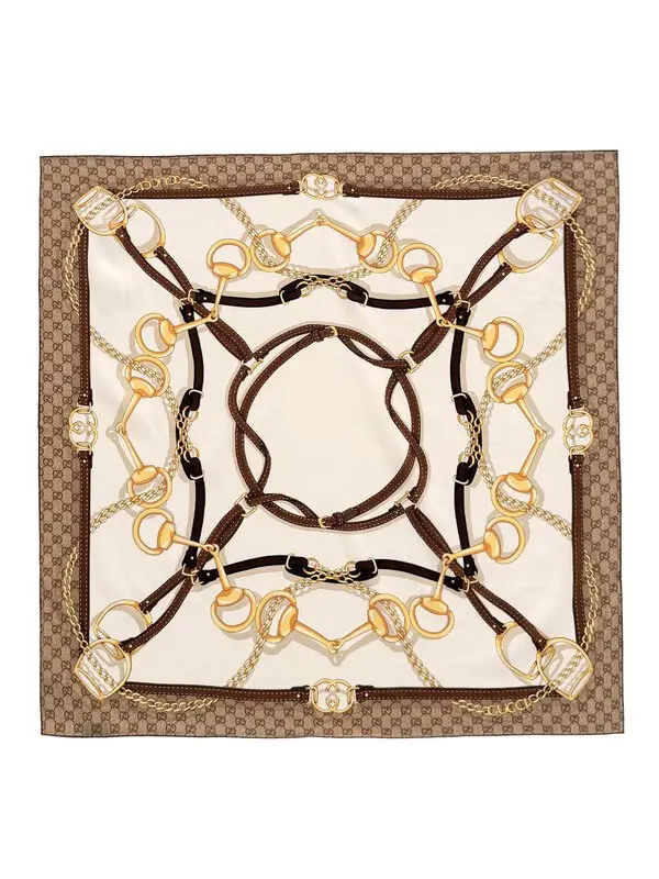 Gucci Silk Twill Printed Scarf