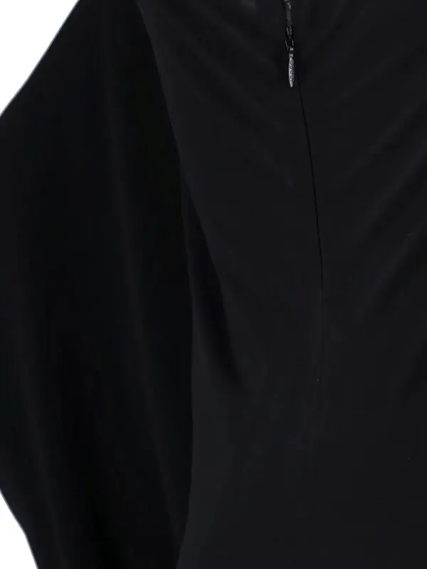 Gucci Asymmetrical Maxi Dress In Viscose Jersey - Black