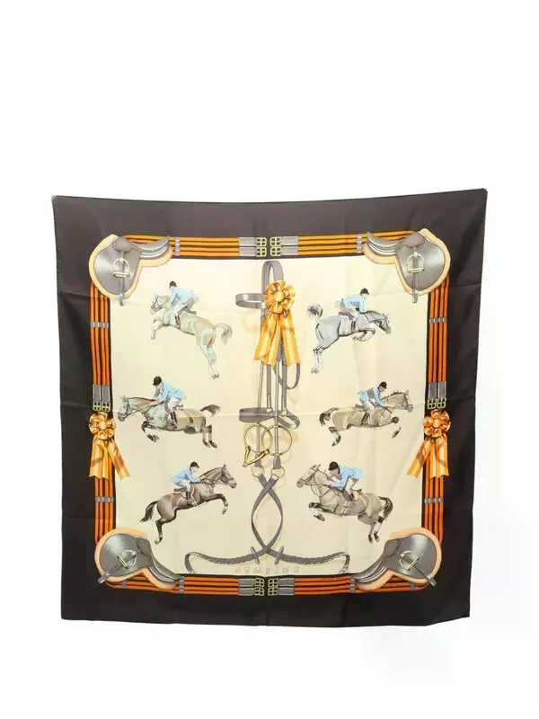 Hermès 2000s Jumping Scarf - Neutrals