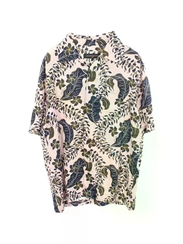 LOUIS VUITTON 2010s Leaf-print Short-sleeve Shirt