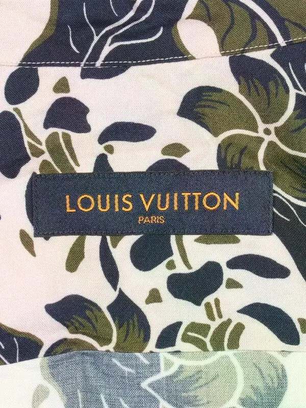 LOUIS VUITTON 2010s Leaf-print Short-sleeve Shirt