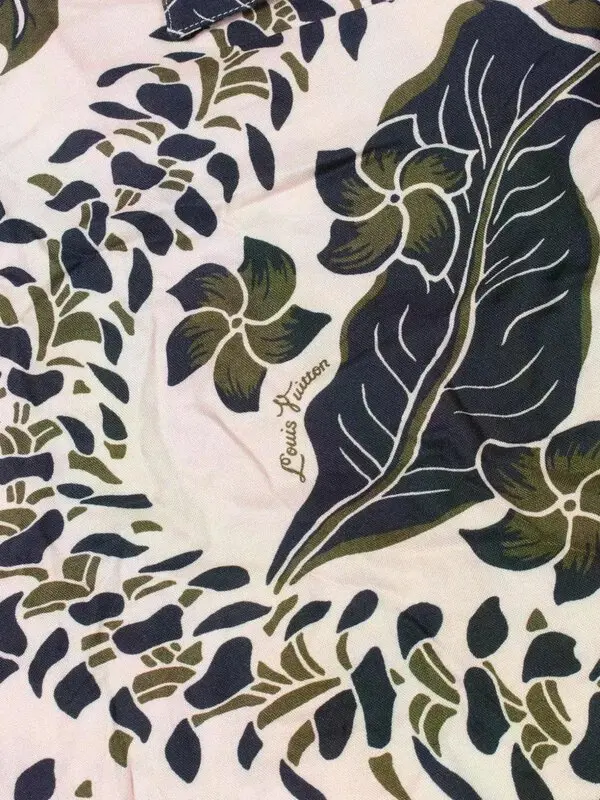 LOUIS VUITTON 2010s Leaf-print Short-sleeve Shirt