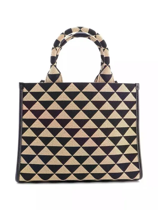 Prada Small Jacquard Shopper Tote Bag