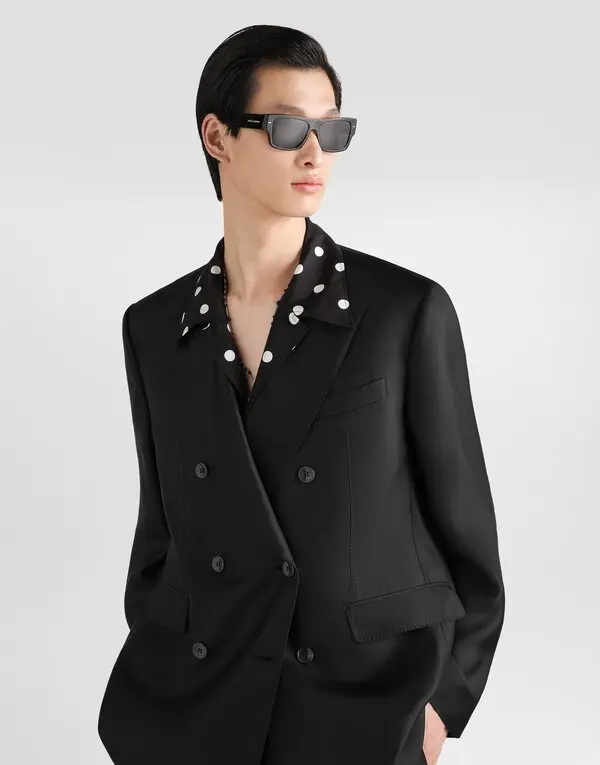Dolce & Gabbana Sicilia Light Double-breasted Silk Twill Jacket