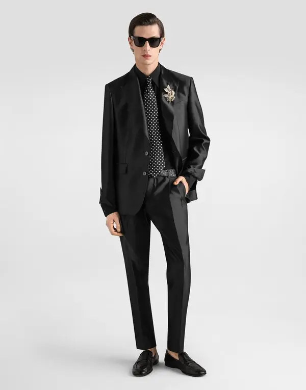 Dolce & Gabbana Sicilia Light Single-breasted Mikado Silk Jacket