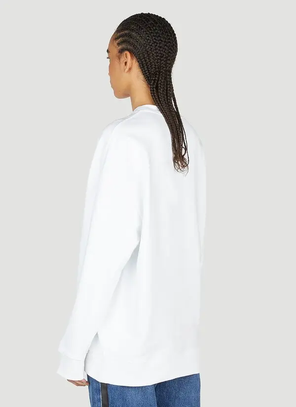 Stella McCartney Rhinestone Logo Cotton Blend Sweatshirt