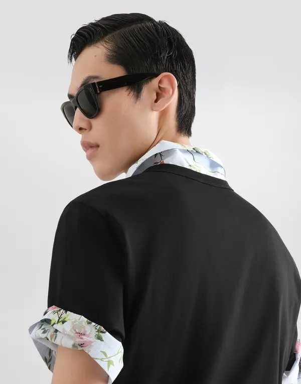 Dolce & Gabbana Cotton T-shirt With Logo Plate