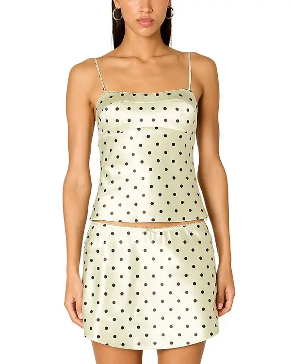 NIA Avalon Polka Dot Top - Pistachio