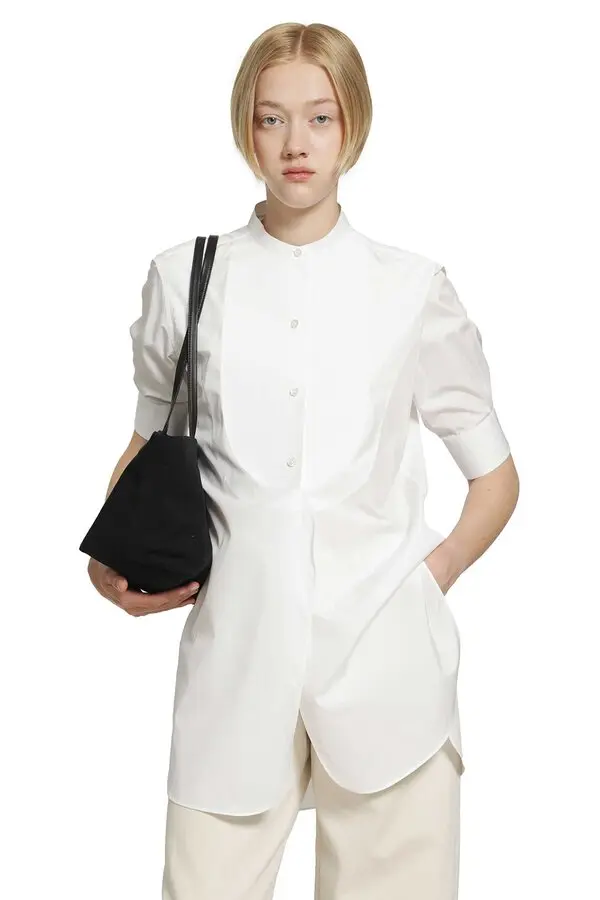 THE ROW Elaris Cotton Poplin Shirt - White