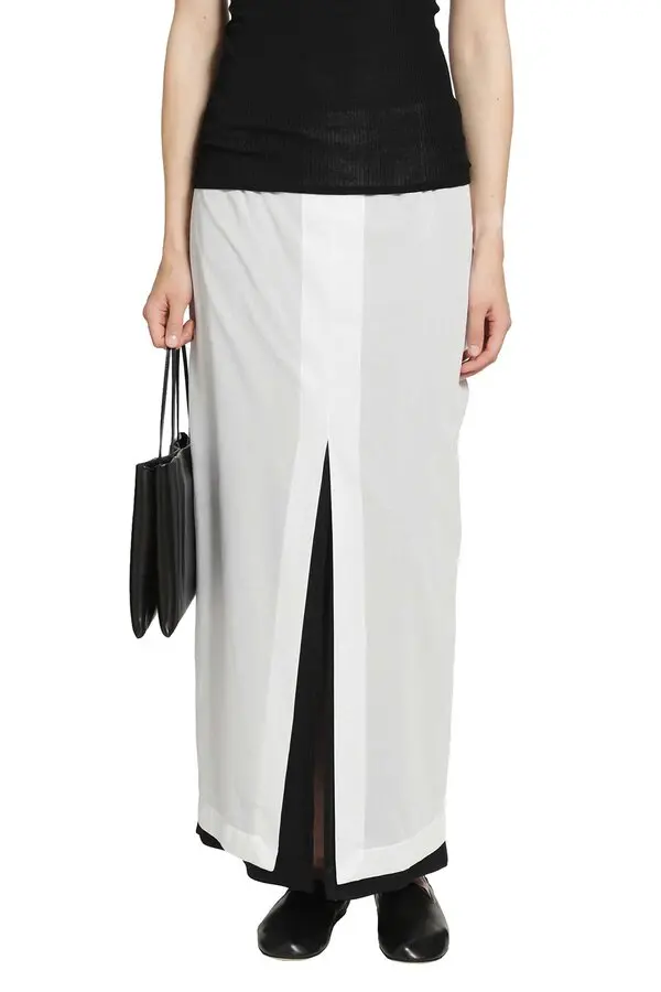 THE ROW Ismara Cotton Skirt With Silk Lining - White