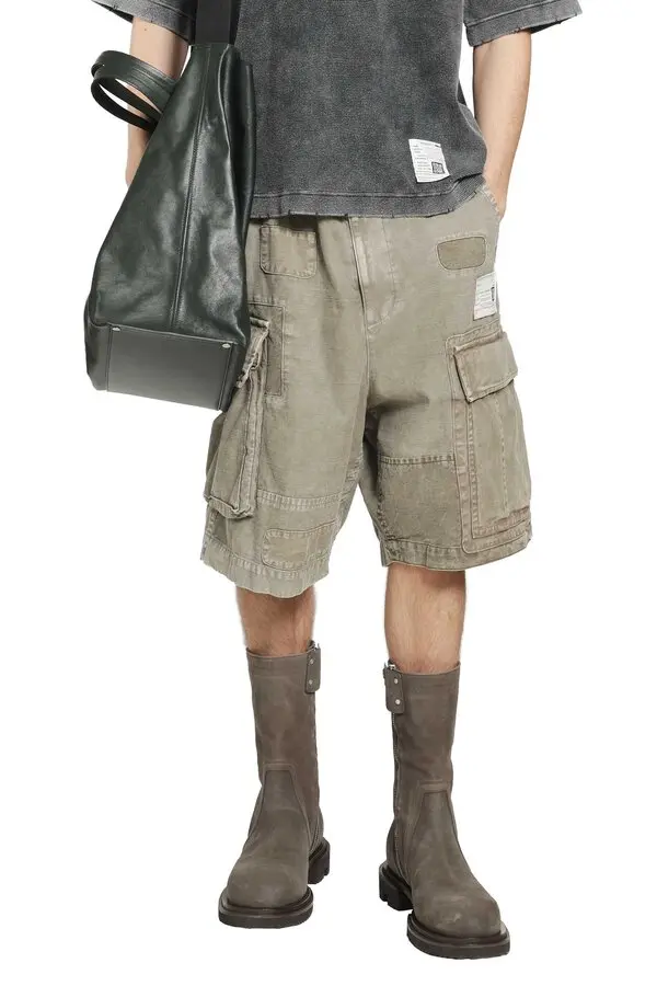 Mihara Yasuhiro Repaired Cargo Shorts - Green