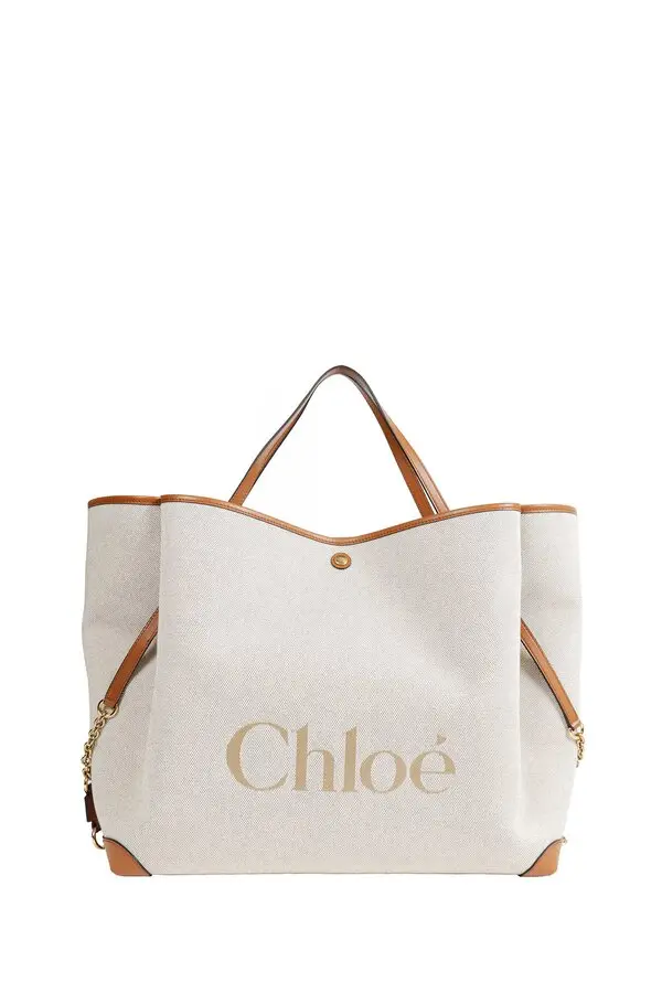 Chloé Clover Tote Bag - Beige