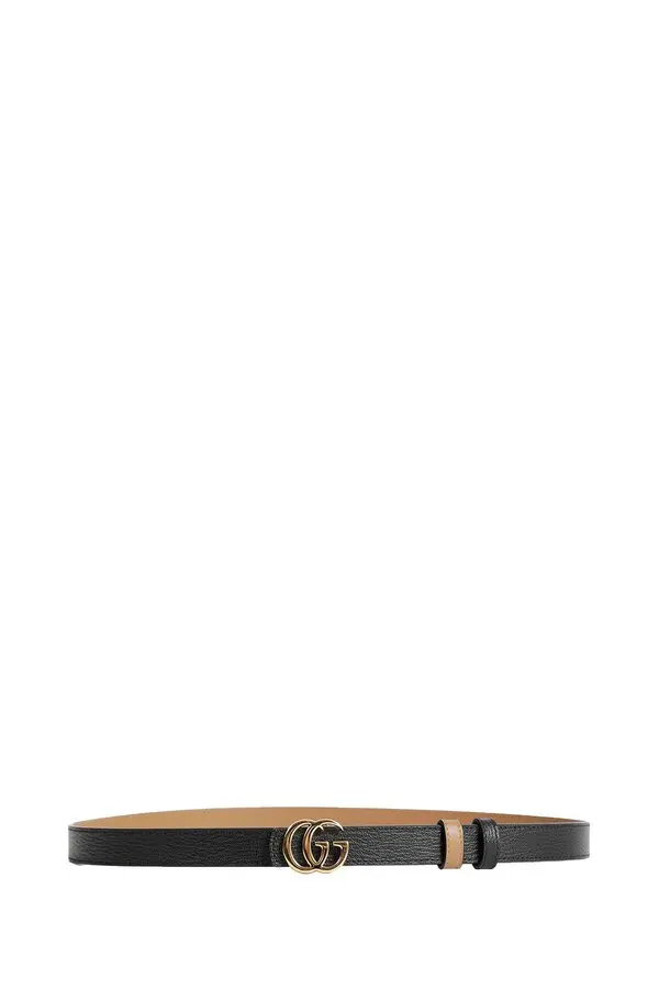 Gucci Reversible Gg Marmont Belt - Black