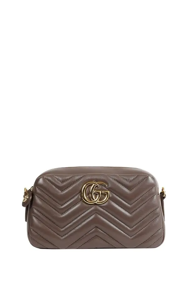 Gucci Gg Marmont Small Camera Bag - Brown