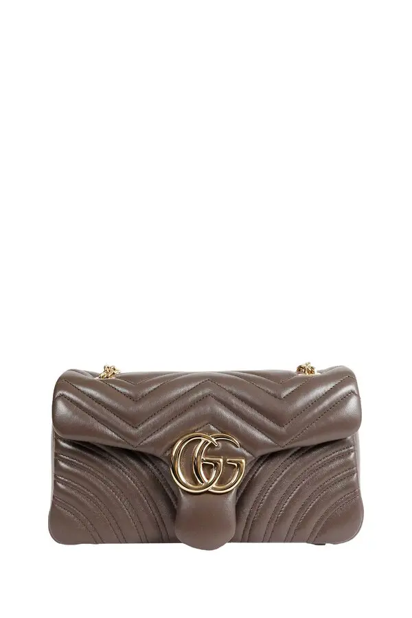 Gucci Gg Marmont Medium Shoulder Bag - Brown