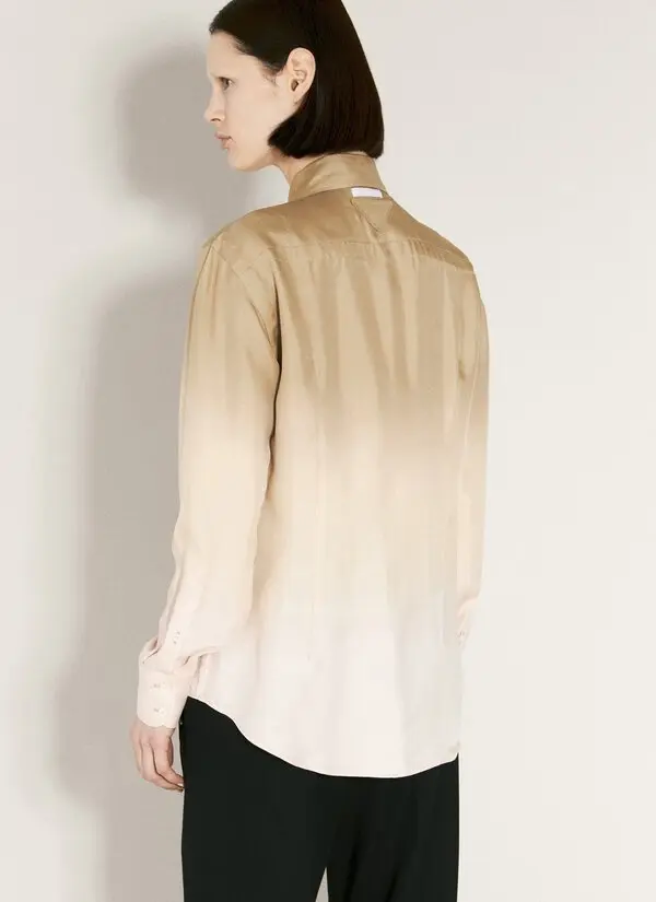 Prada Ombre Silk Button-up Shirt