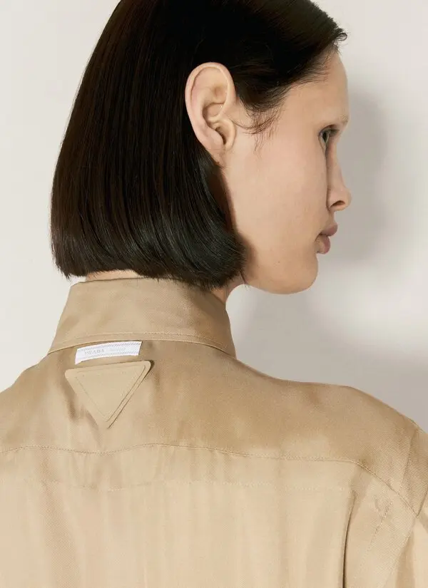 Prada Ombre Silk Button-up Shirt