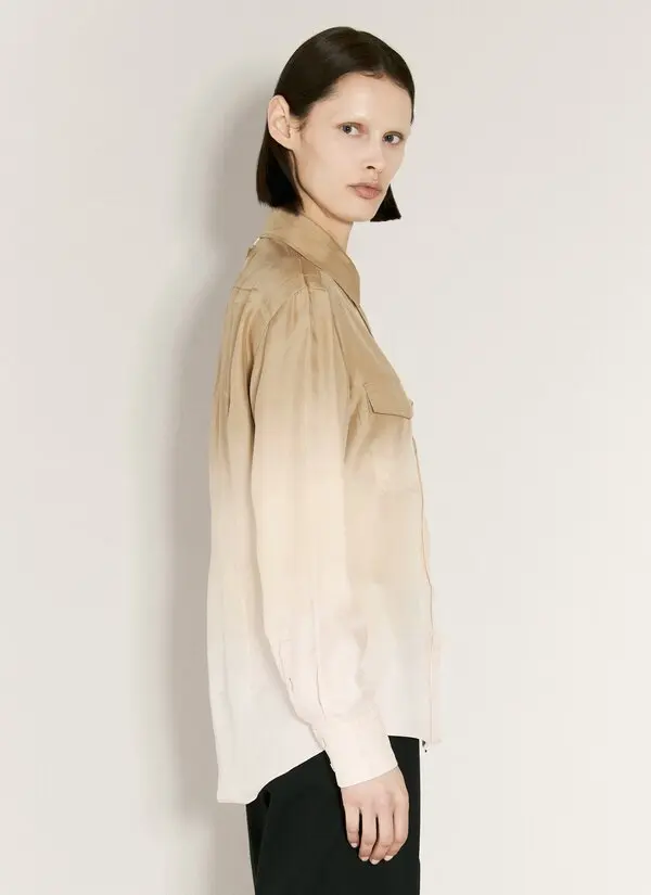 Prada Ombre Silk Button-up Shirt